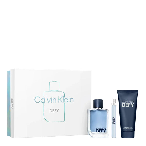 Calvin Klein Ck Defy Men 3s Gift Set (Edt 100ml+Edt 10ml+ Hair & B/W 1 ...